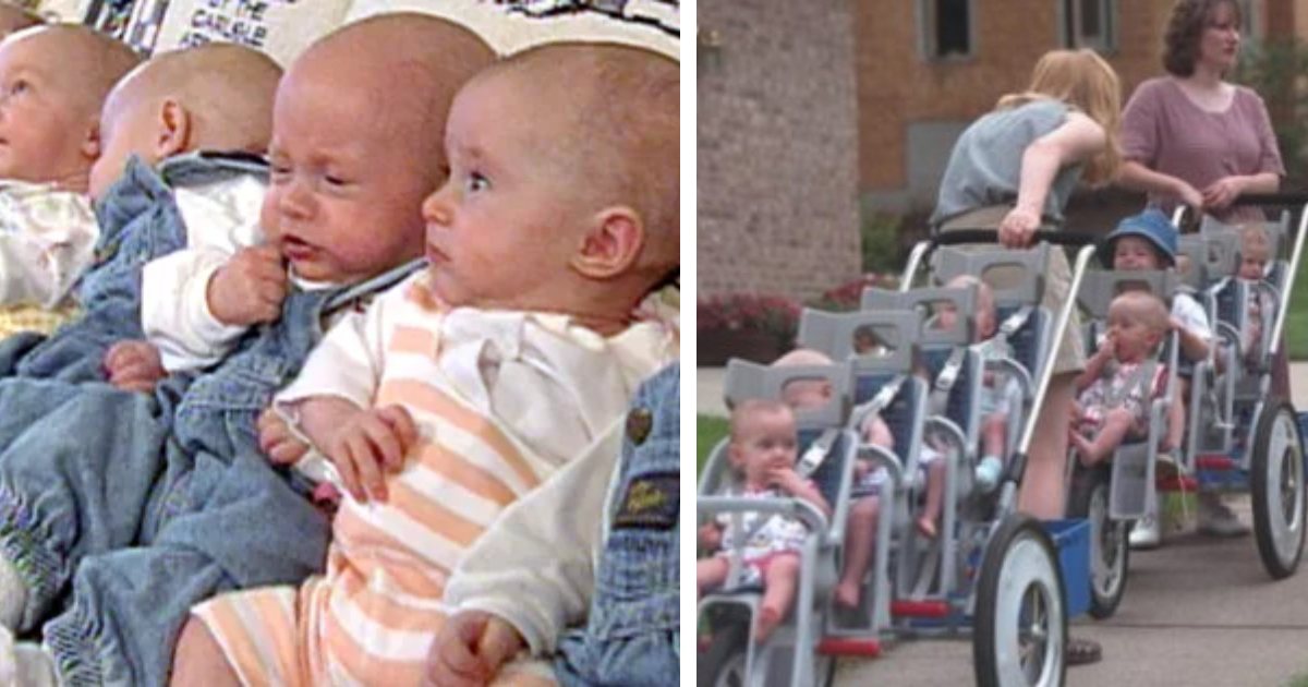 Une femme a donné naissance à des septuplés dans les années 90. Voyons ...